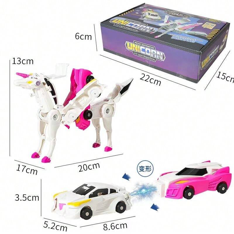 Magic Racing Car 2-In-1 Crashable Transformable Unicorn Pegasus ...