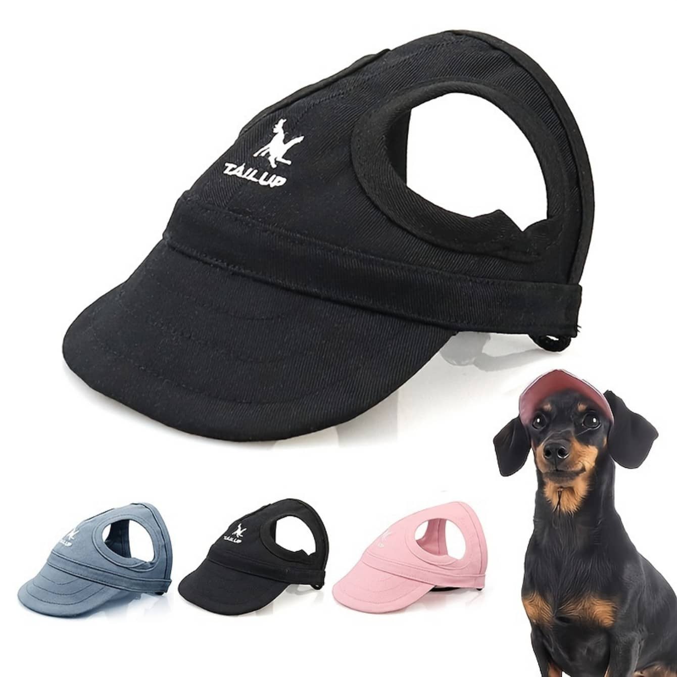 Adjustable PVC Dog Sun Hat With Elastic Strap - Waterproof Pet Cap For ...