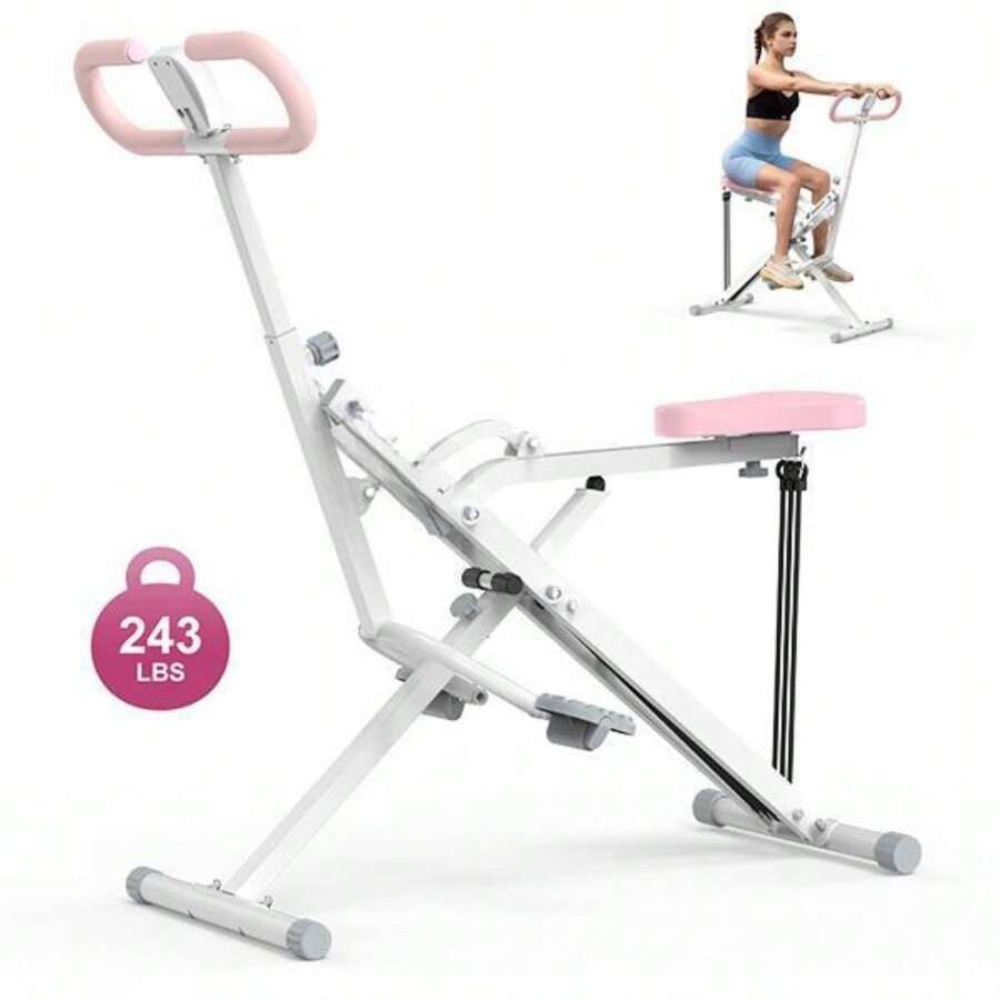 Squat Machine Glutes Workout Adjustable Resistance Foldable Exercise ...