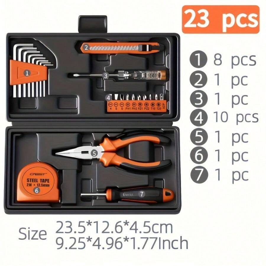 23pcs Car Repair Box Home Manual Tool Box Set Tool Kit, Repair Tool ...