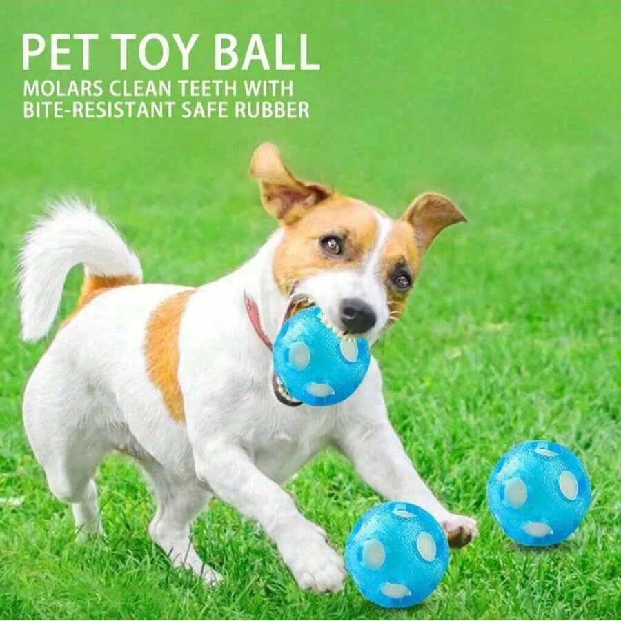 1pc Sponge Gnawing Ball Floating Ocean Ball, Dog Chasing And Playing In ...