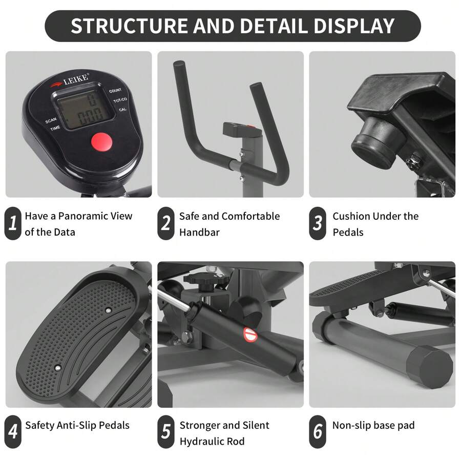 leikefitness Leikefitness Premium Portable Twist Stair Stepper ...