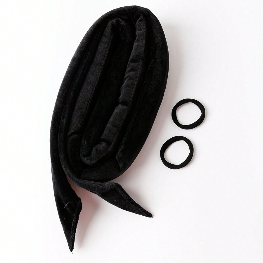 Heatless Curling Rod Headband No Heat Curl Ribbon With Scrunchie