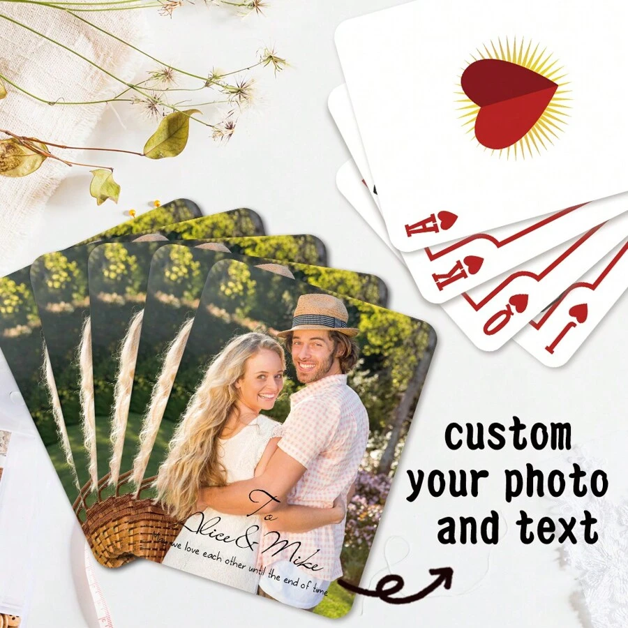 1 Set /54, Custom Playing Cards, Custom Text And Pictures, Three Styles ...