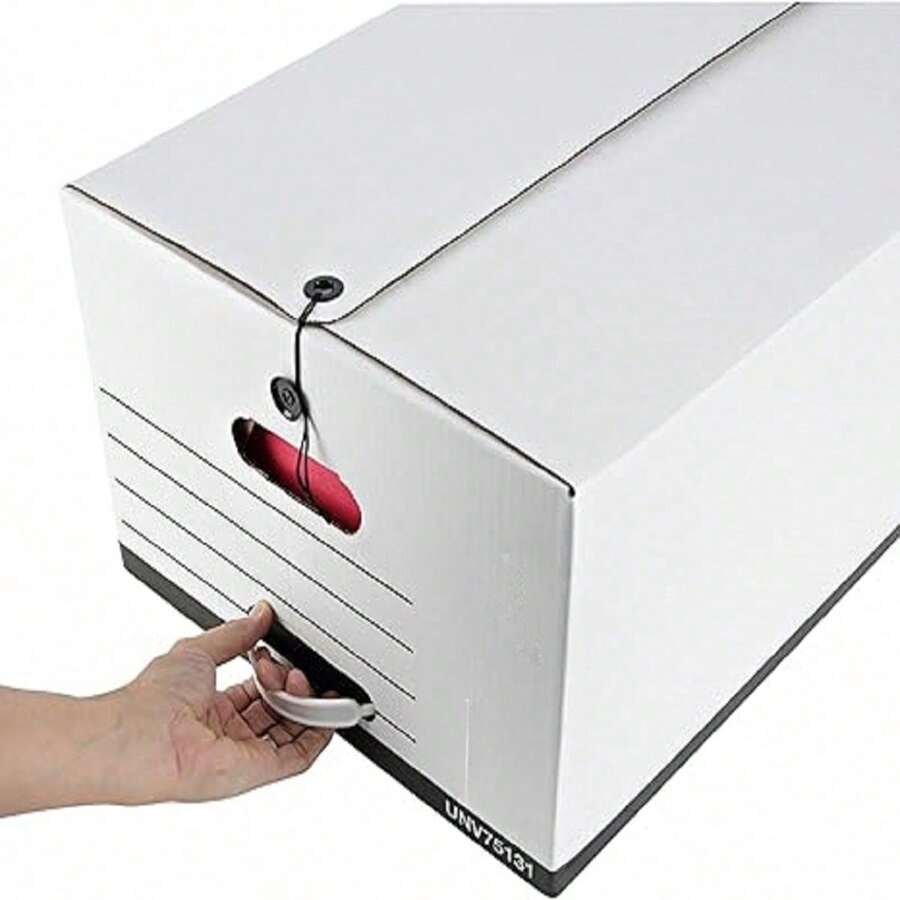 7513102 Deluxe Quick Set-Up String-And-Button Boxes - Legal Size, White ...