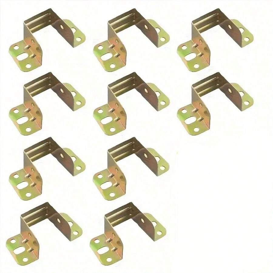 10 Piece Heavy-Duty Metal Bed Frame Bracket - Wooden Furniture Specific ...