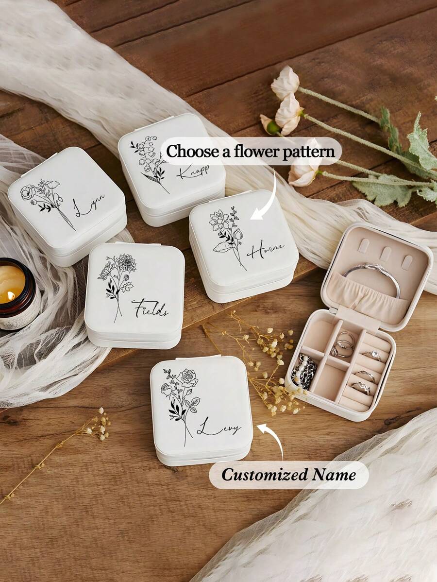 1pc Customizable Jewelry Box, Jewelry Display Case For Earrings ...