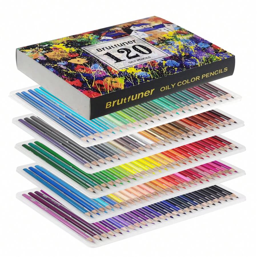 120pcs Colored Pencils,Oil-Based Colored Pencil Set, Premium Soft Core ...