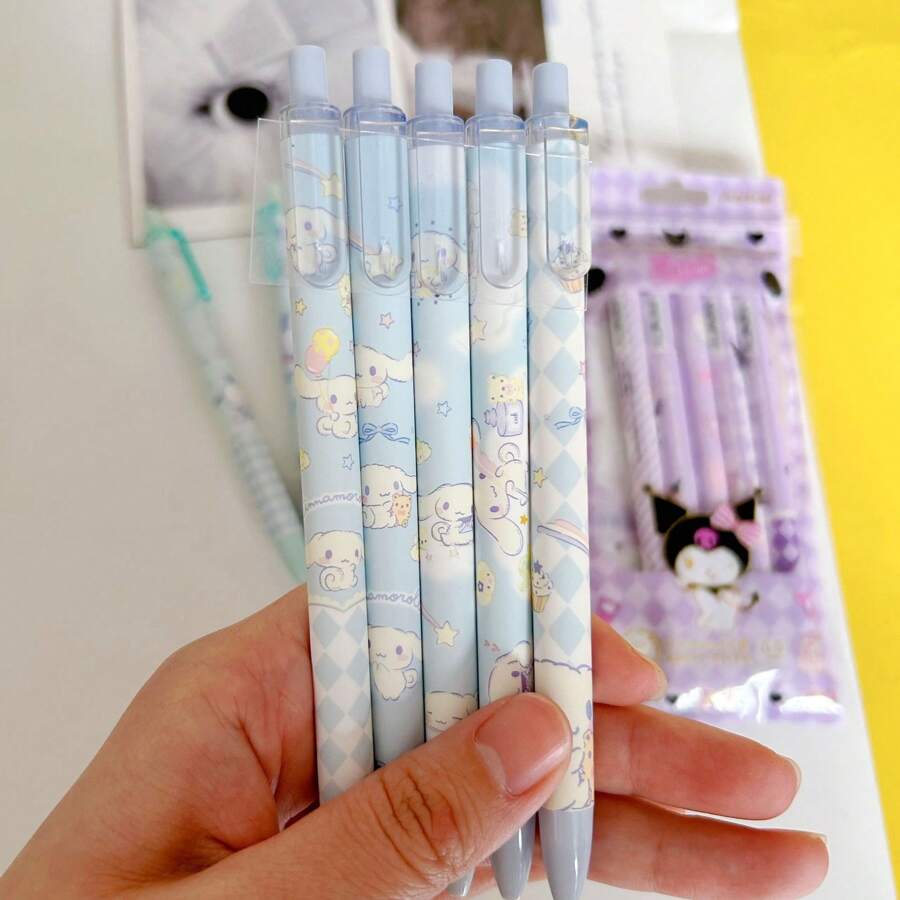 Sanrio Kuromi Neutral Pen, Retractable Ink Pen For Students, High ...
