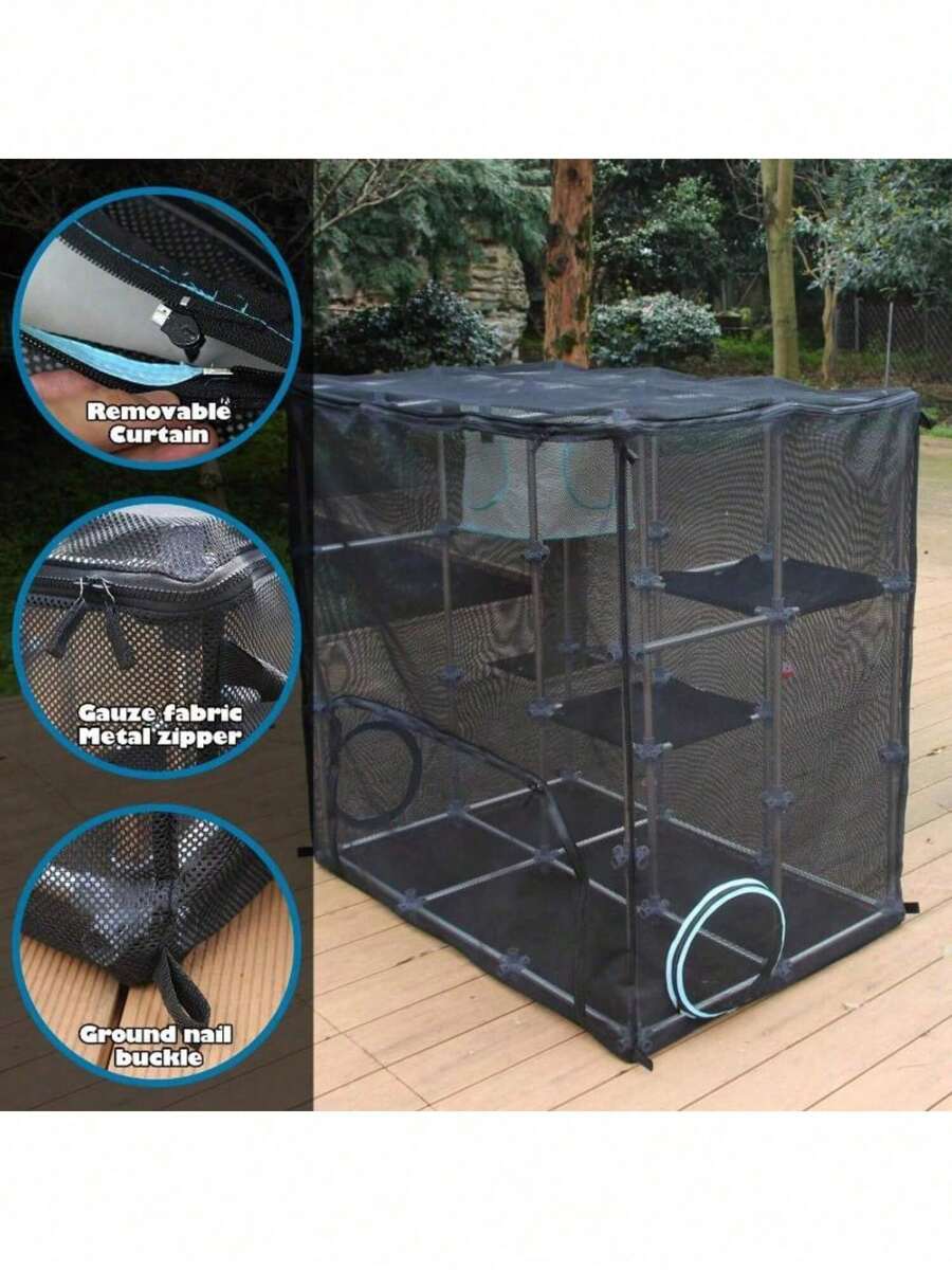 Outdoor Cat Enclosure, Mega Kit For Outdoor And Indoor(Mega Kit ...