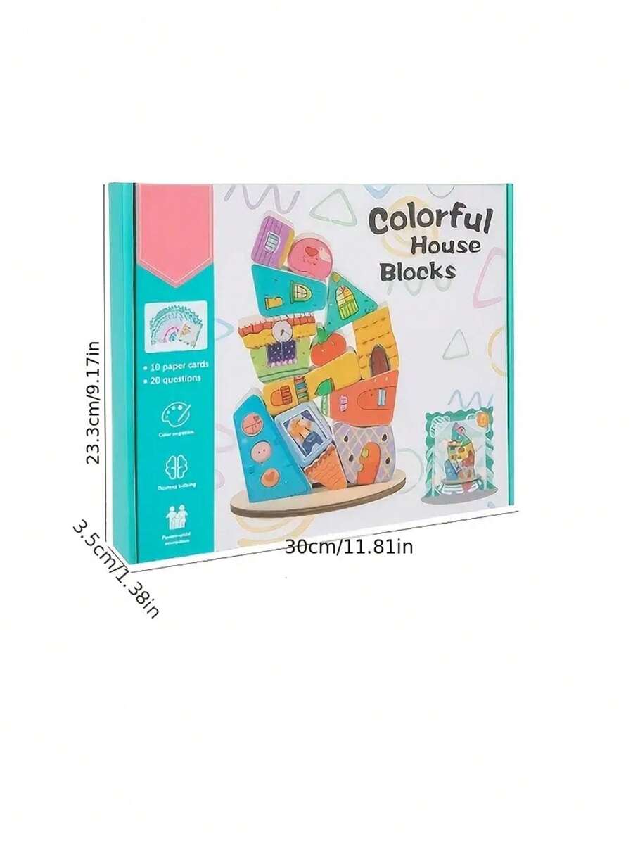 Wooden Stacking Blocks With Cute Patterns - Educational Building Game ...