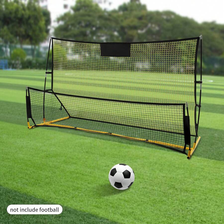 Soccer Rebounder Net With High & Low Bounce, Adjustable Training Nets ...