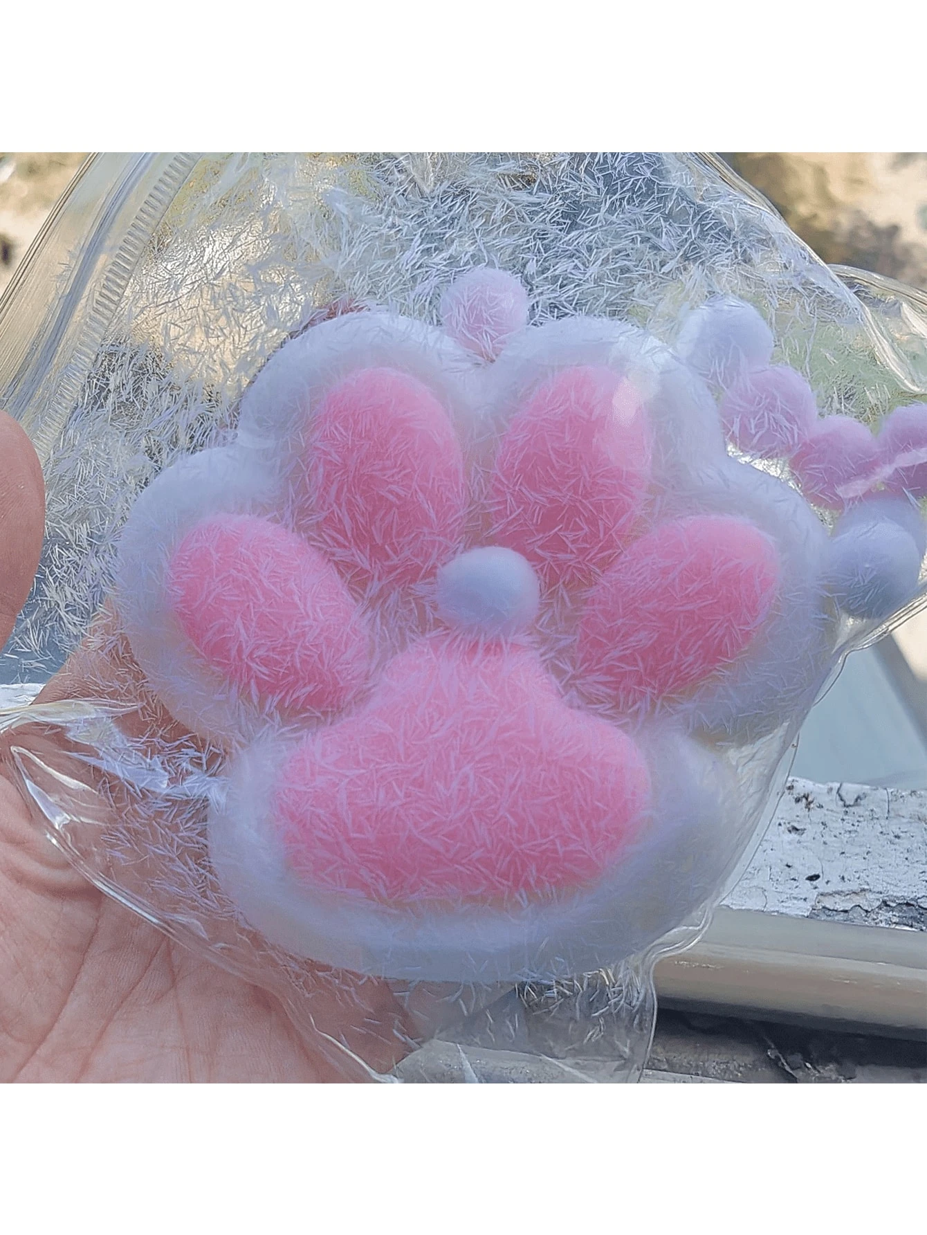 Bestselling Jumbo-Sized Ultrasoft Cat Paw Transparent Slime Stress ...