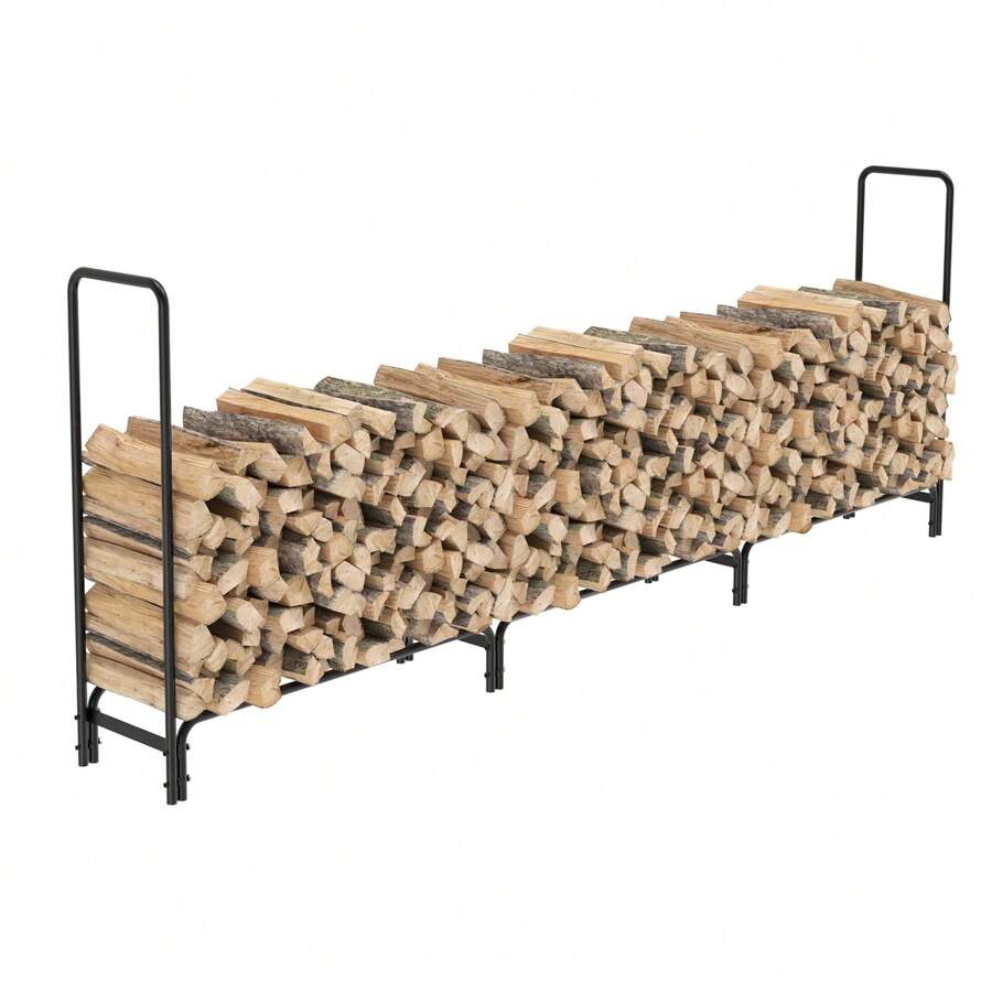 Outdoor Fire Wood Log Rack For Fireplace Heavy Duty Firewood Pile ...