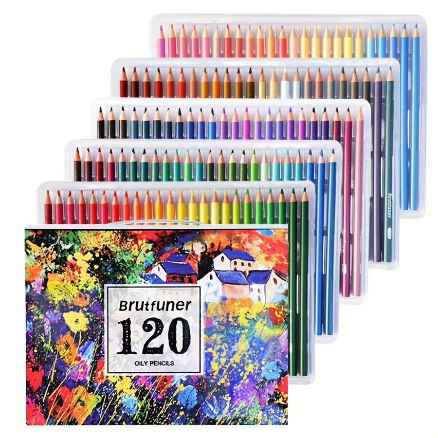 Set di 120 matite colorate professionali in legno, set di colori ad ...