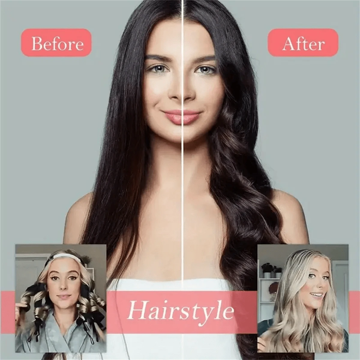 No-Heat Octopus Curl Hair Curling Iron, Slouchy Heatless Hair Curler ...