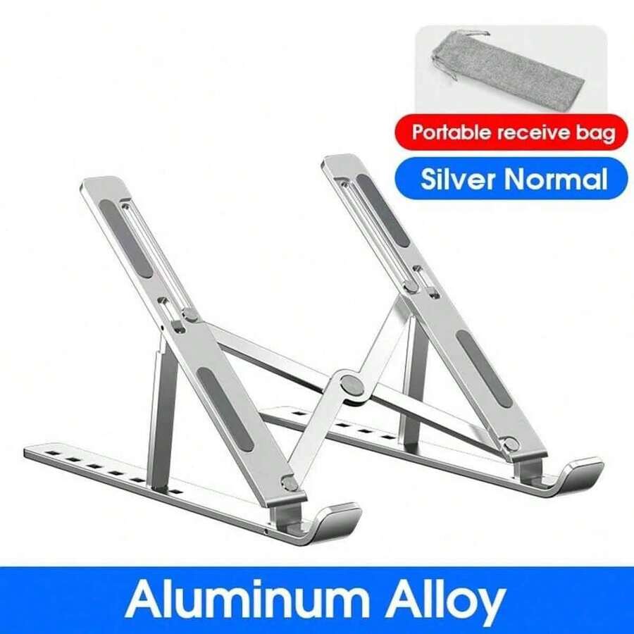 Adjustable Aluminum Laptop Stand - Portable, Foldable, And Non Slip ...