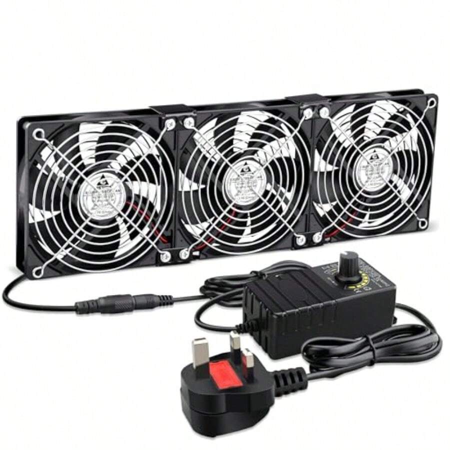 4 X 120mm 12V Computer Fan With AC 220V Power Adjustable Fan Speed ...