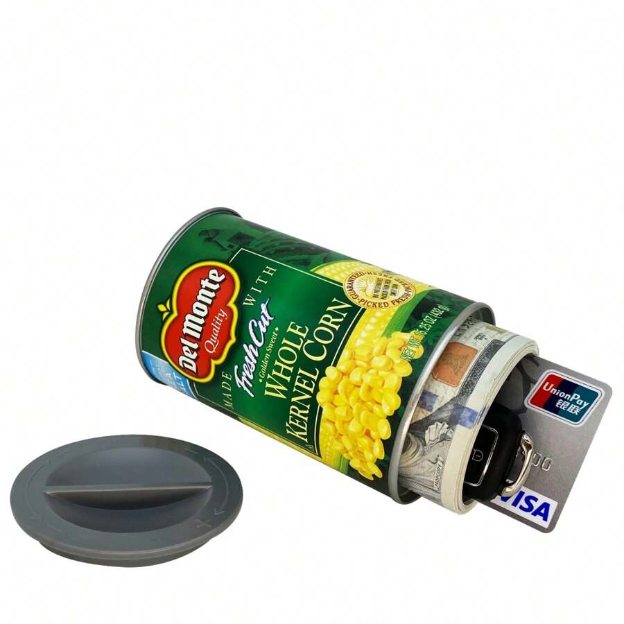 HEE RAK 1pc Funny Multi-Function Realistic Tin Can Style Piggy Bank Key ...