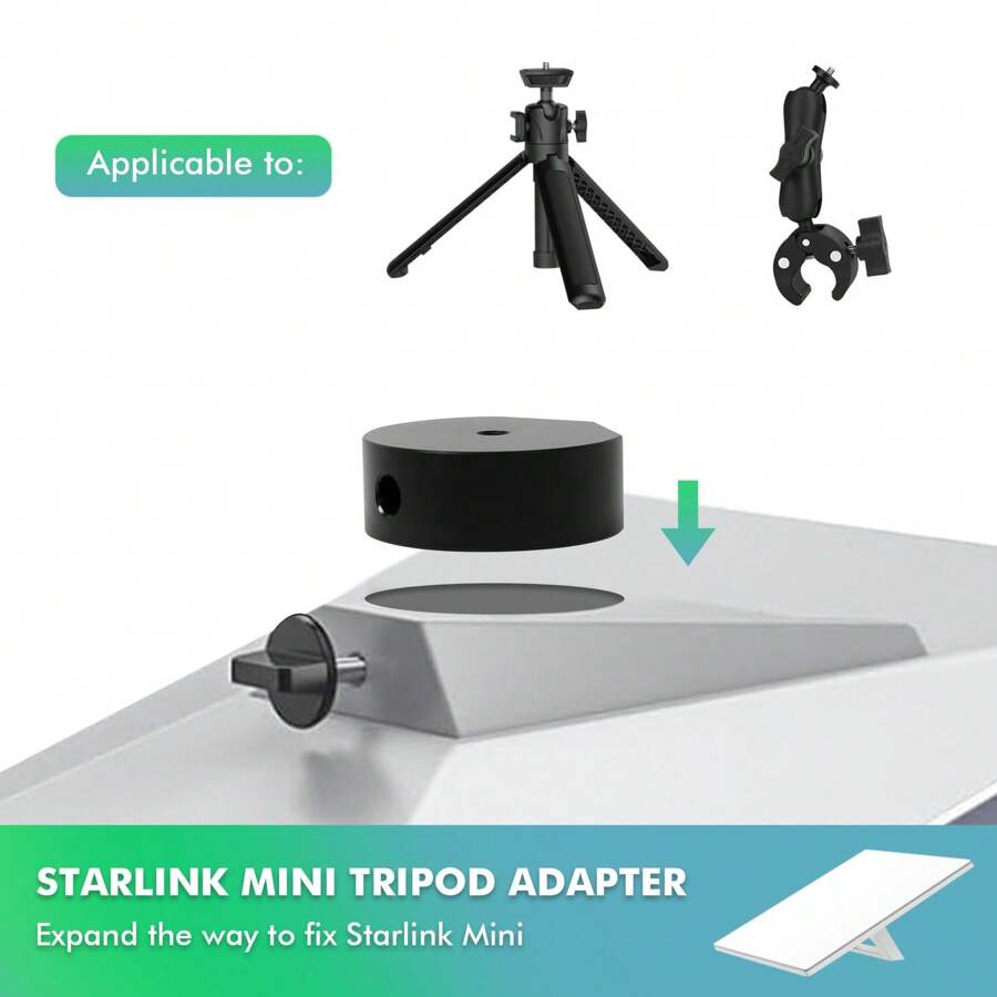 Starlink Mini Tripod Mount Adapter - Aluminum Alloy Universal Bracket For Starlink Mini ...