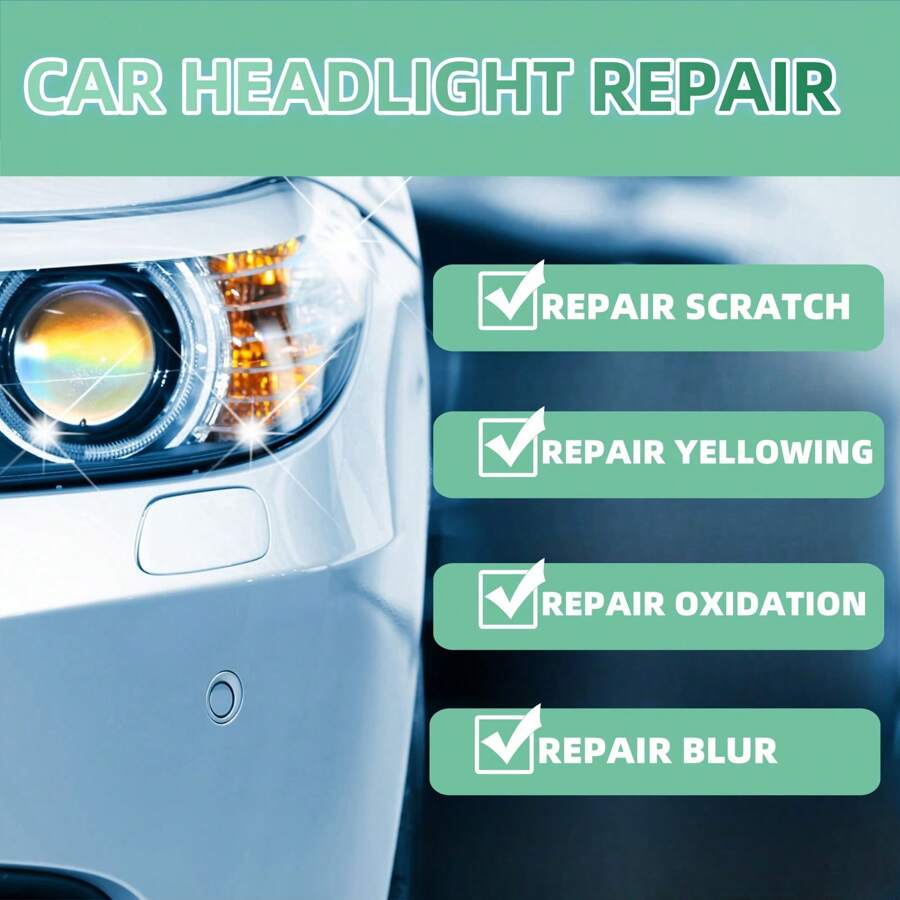 Doeyvose Car Headlight Restoration Liquid - Restores Oxidized, Yellowed ...
