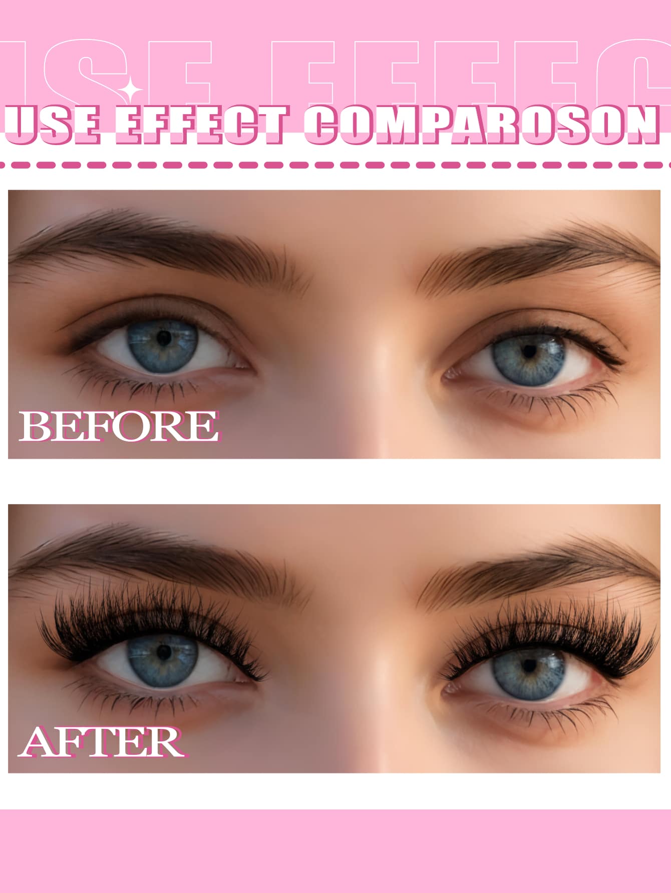 BTLLSSH 8 Pairs Of Lush, Voluminous, Extra Long 15mm 3D Cross-Linked ...