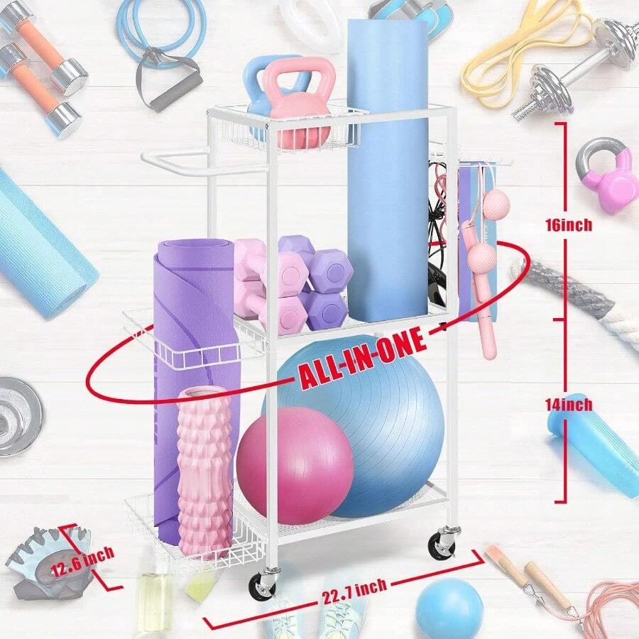 Dumbbell Rack, Yoga Mat Storage Rack, Workout Equipment Storage Rack ...