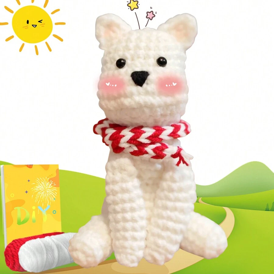 DIY Valentinstag Hund Häkelset für Anfänger, Amigurumi gestopfte Tiere - Tier Häkel Starter-Set ...