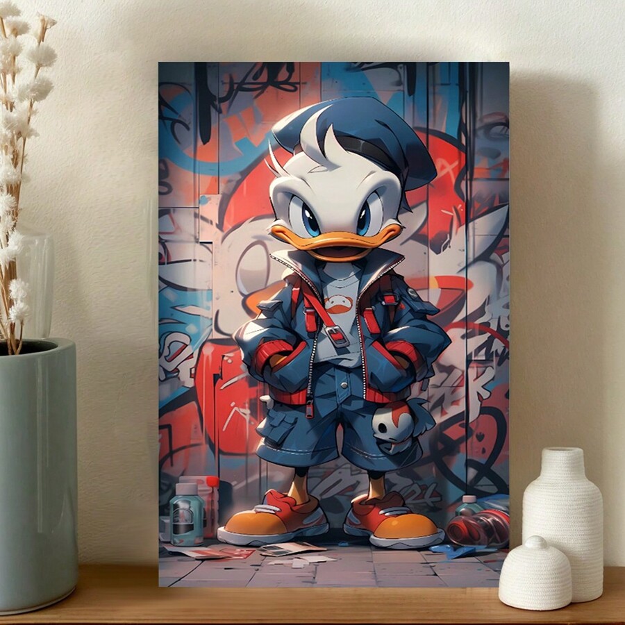 Donald Duck Canvas Painting, Modern Asian Style Art Decor, Unique ...