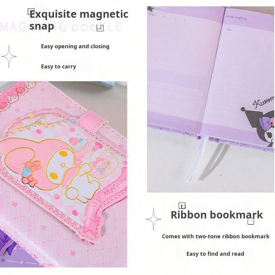 Sanrio Sanrio Melody Notebook, Cute Guka Shaped Magnetic Buckle ...