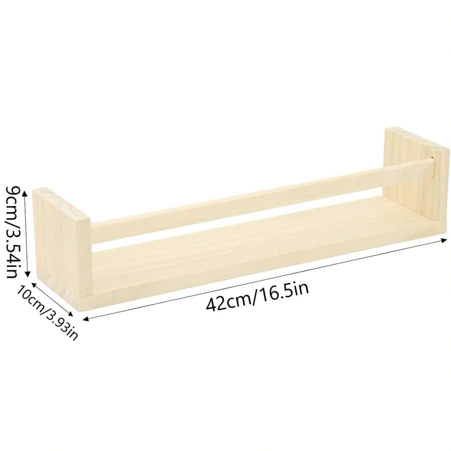 Floating Book Shelf Log Colour Floating Shelf, Farmhouse Wall Book ...