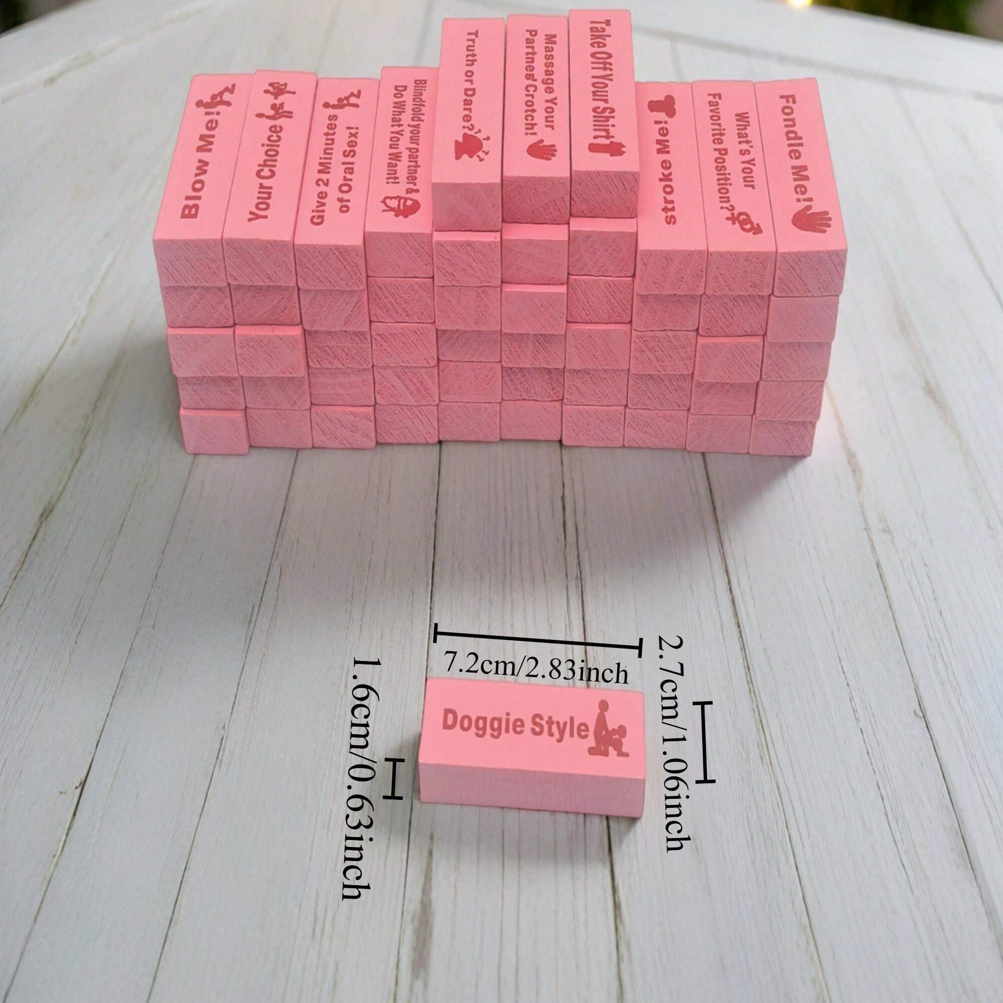 54pcs Exciting Sex Stacking Block Adults Sex Toys Stacking Games For