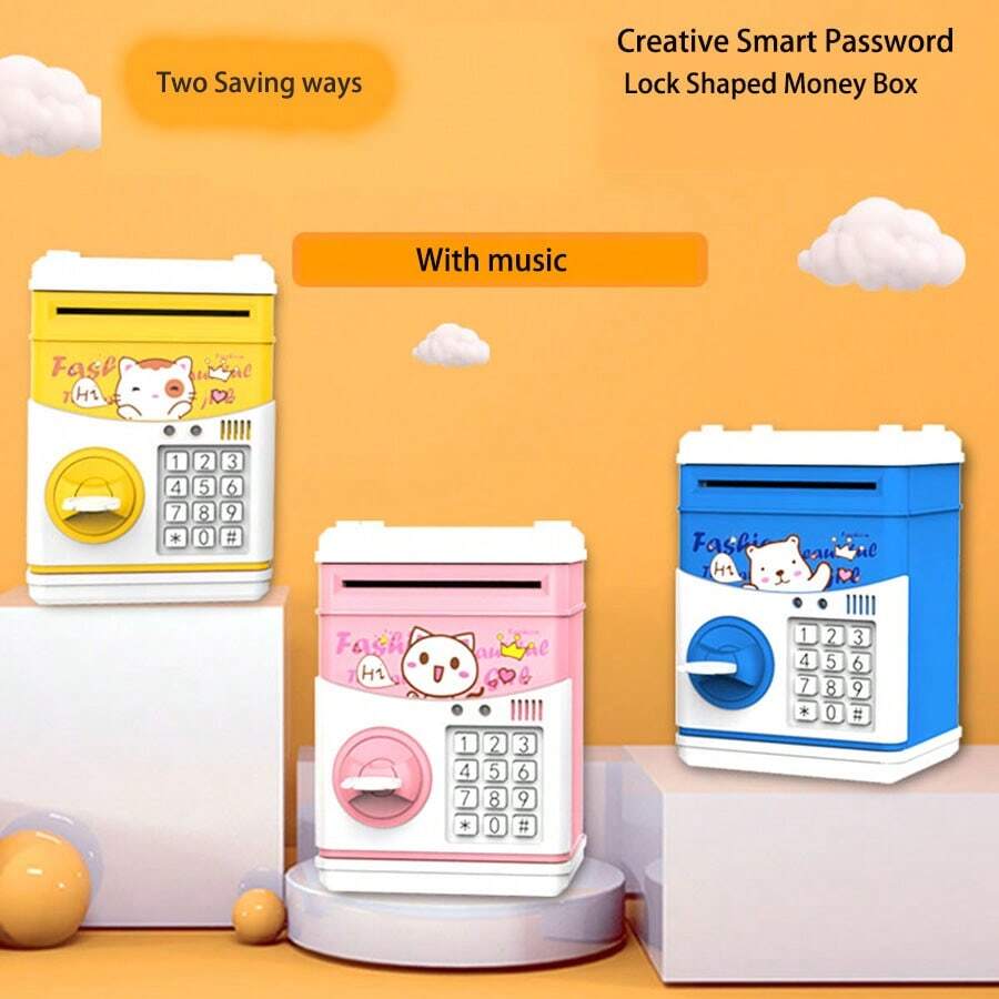 Coin Counting Bank With Sound Automatic Scrolling Password Box Cartoon Design Perfect T 1216
