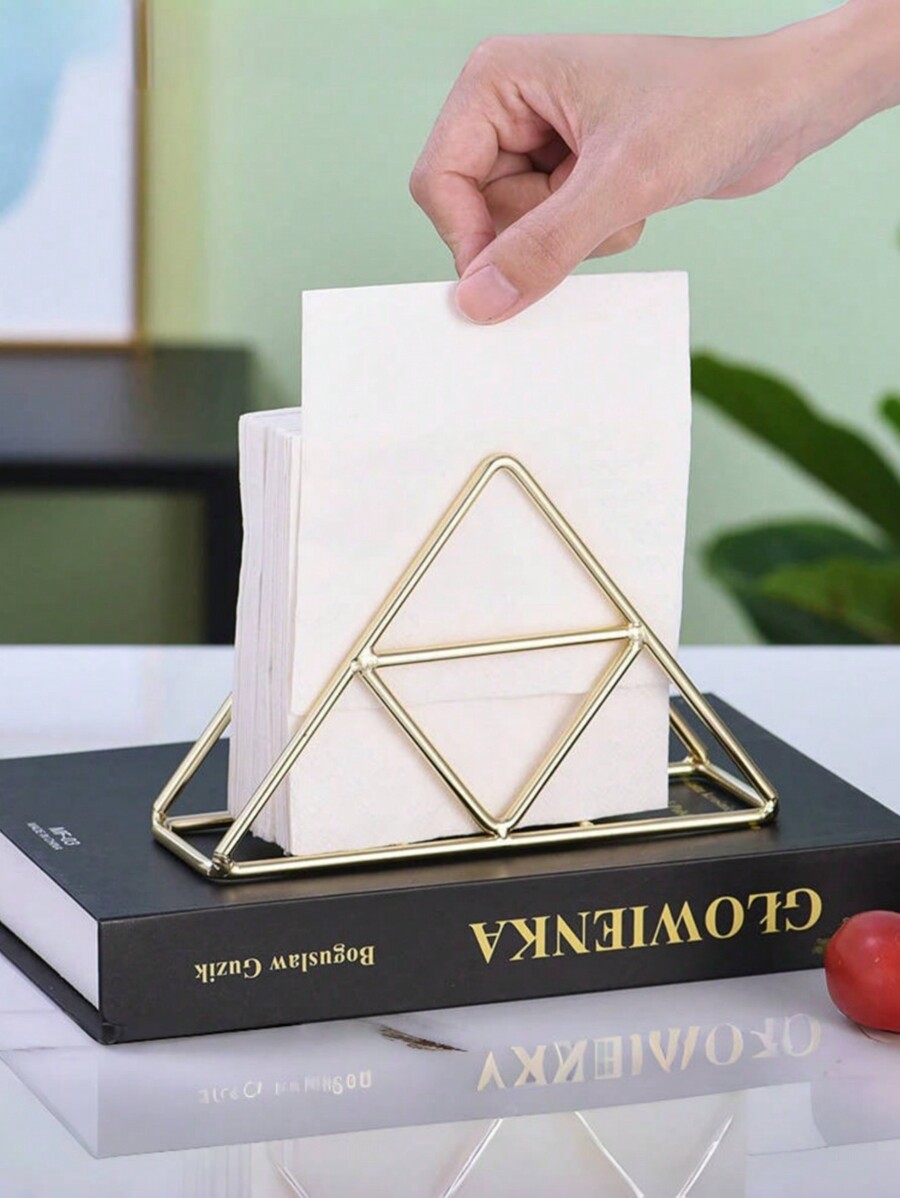 1pc 17*11cm Upright Metal Triangle Tissue Paper Holder, Iron Alloy ...