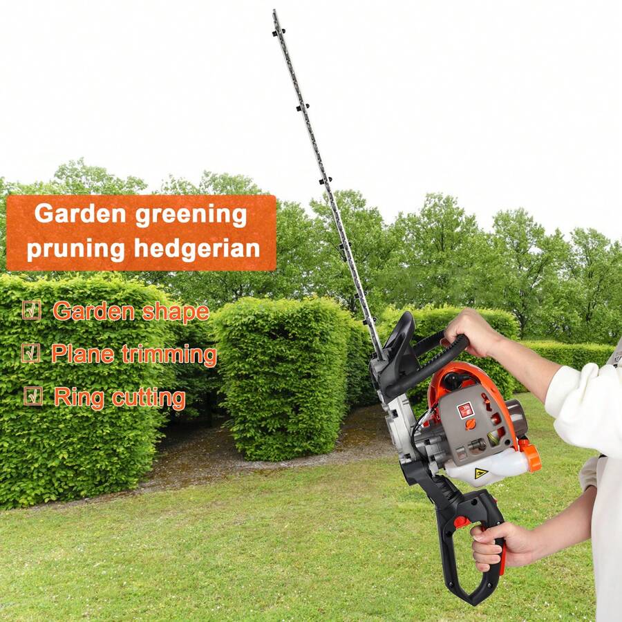 Dual Sided Hedge Trimmer, 26CC Gas Powered Hedge Shears, Cordless Hedge Trimmer, 2-Stroke Brush ...