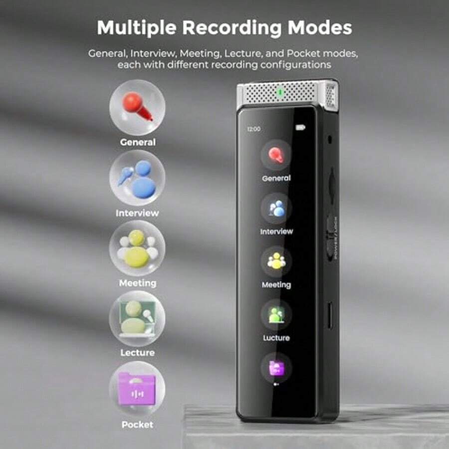 72GB Digital Voice Recorder Full Touchscreen Innioasis R1 AI ...