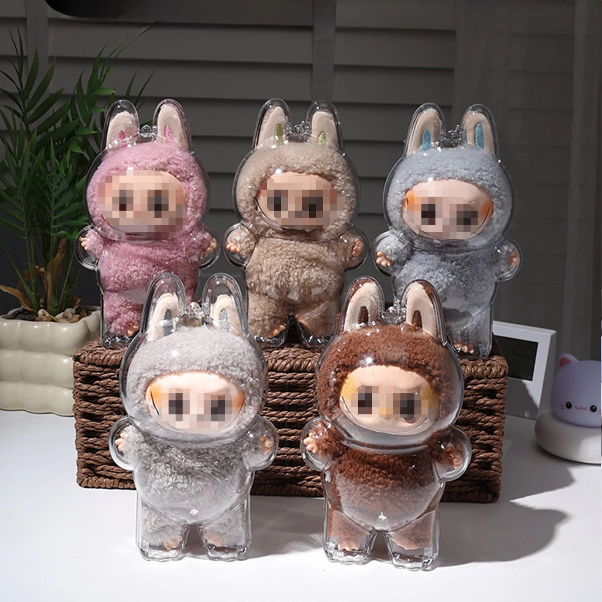 LABUBU Sit & Party Transparent Protective Case, LABUBU Protective Bag ...