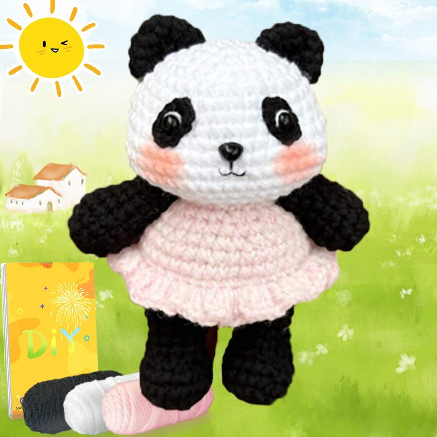 DIY Valentinstags Panda Häkelset für Anfänger, Amigurumi gefüllte Tiere - Geschenk Tier ...