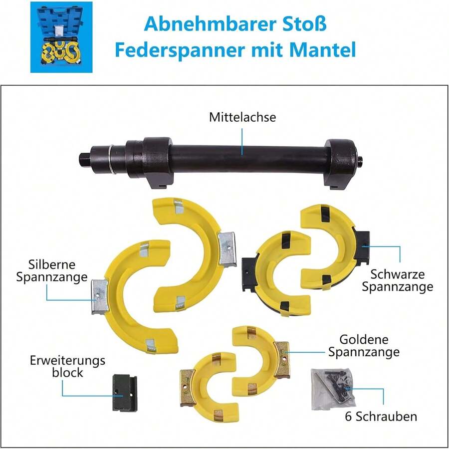 YARDIN Spring Compressor Set, Universal Spring Compressor With Portable ...