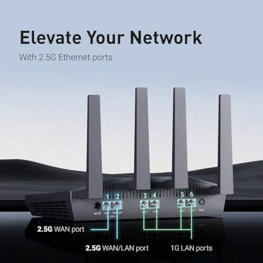 WiFi 6 Router Flint 2 GL-MT6000 | Gaming Router | 2 X 2.5G Multi-Gig ...