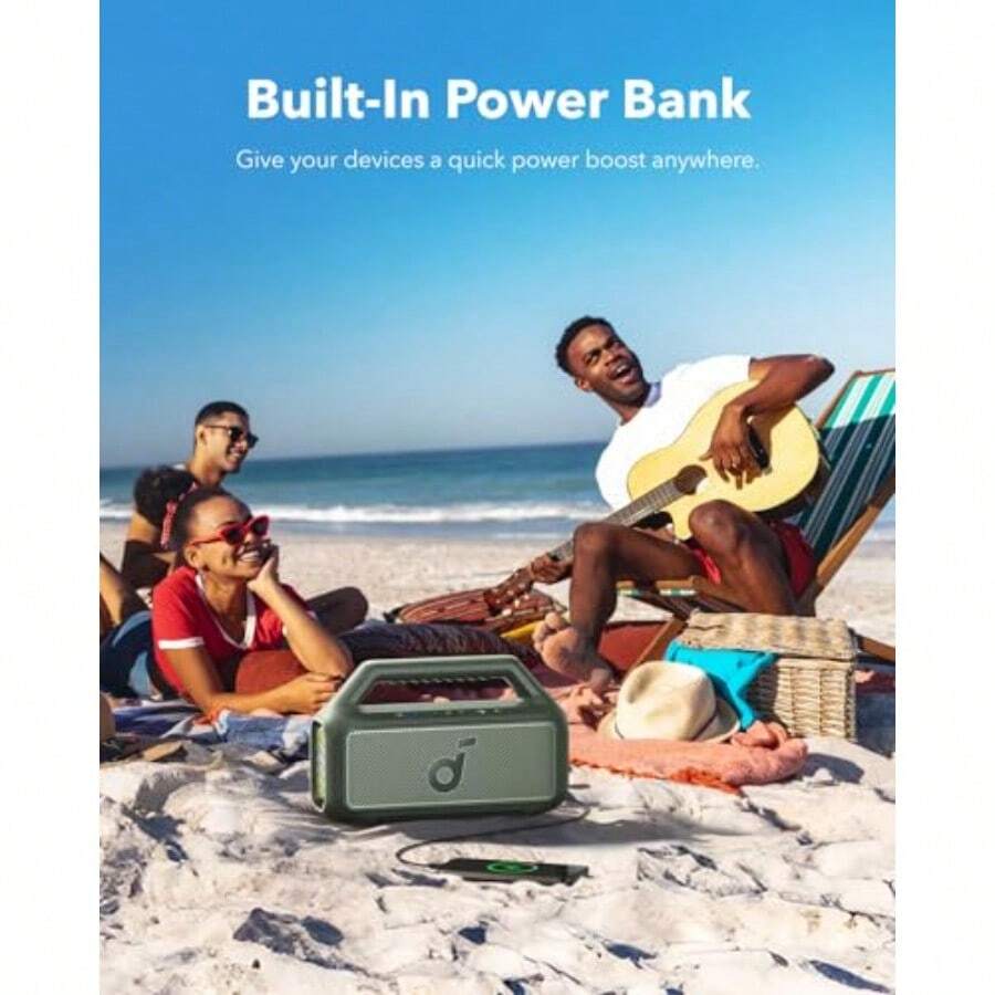 Soundcore Anker Boom 2 Bluetooth Speaker Outdoor 80W Subwoofer BassUp 2 ...