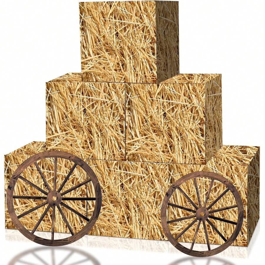 Wild West Theme Cowboy Home Party Wall Decorations, Hay Bales Boxes ...