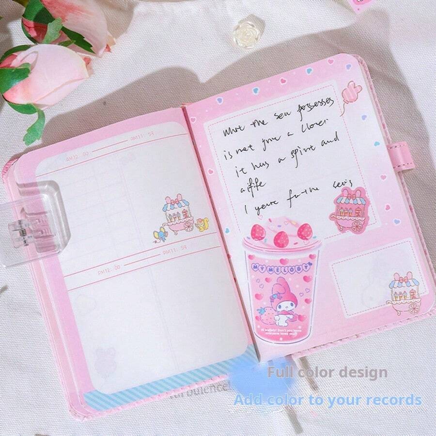 Sanrio Sanrio Melody Notebook, Cute Guka Shaped Magnetic Buckle ...
