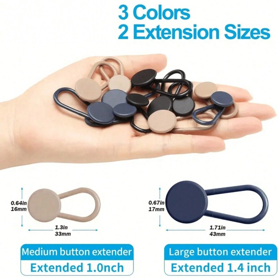 6 Expansion Buttons For Extending Jeans Collar, Seamless Instant ...