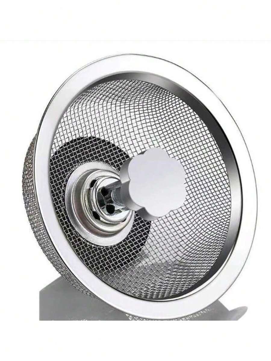 Stainless Steel Kitchen Sink Drain Filter With Stopper - Metallic ...