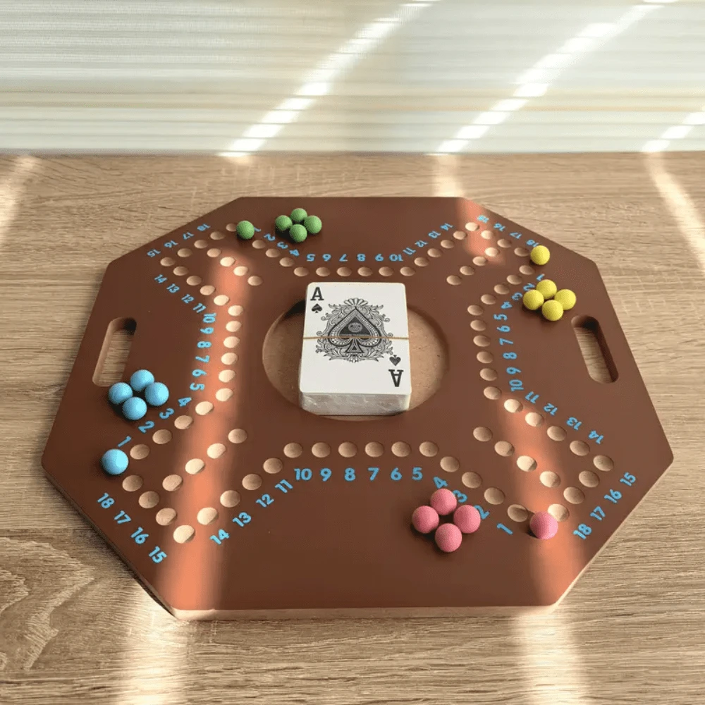 1 Set Wooden Arabic Card Board Game - Multi-Player Interactive Table ...