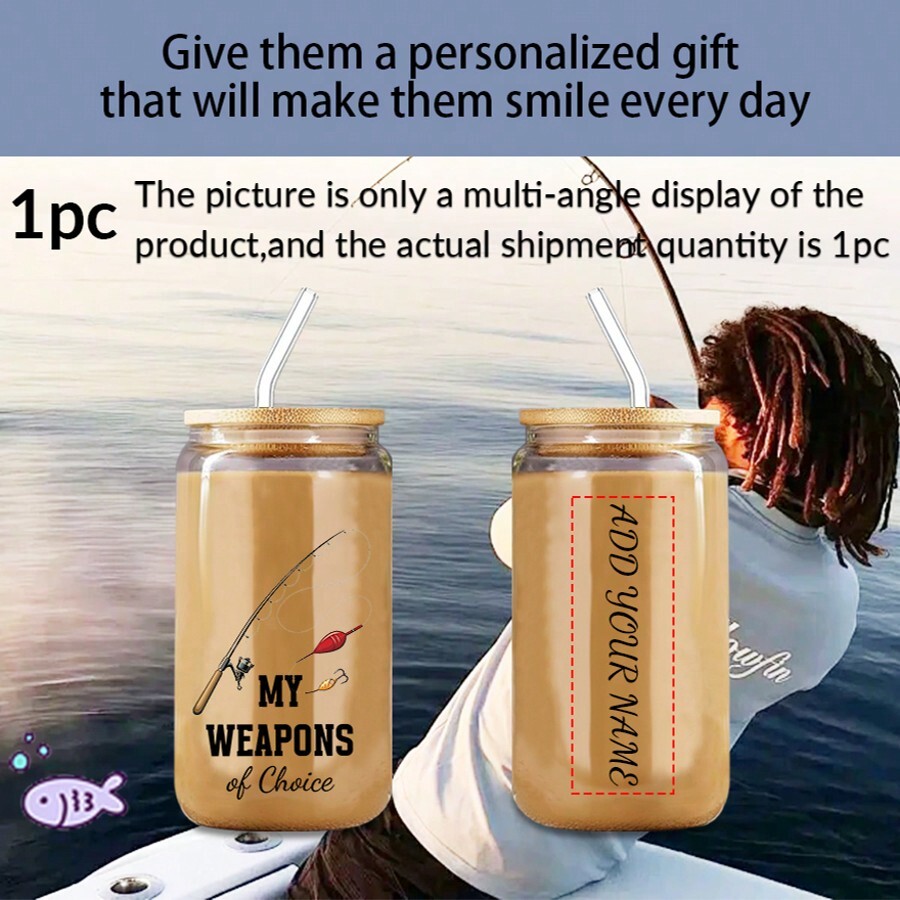 1pc Customized 16oz Glass Water Cup With Personalized Occupational ...