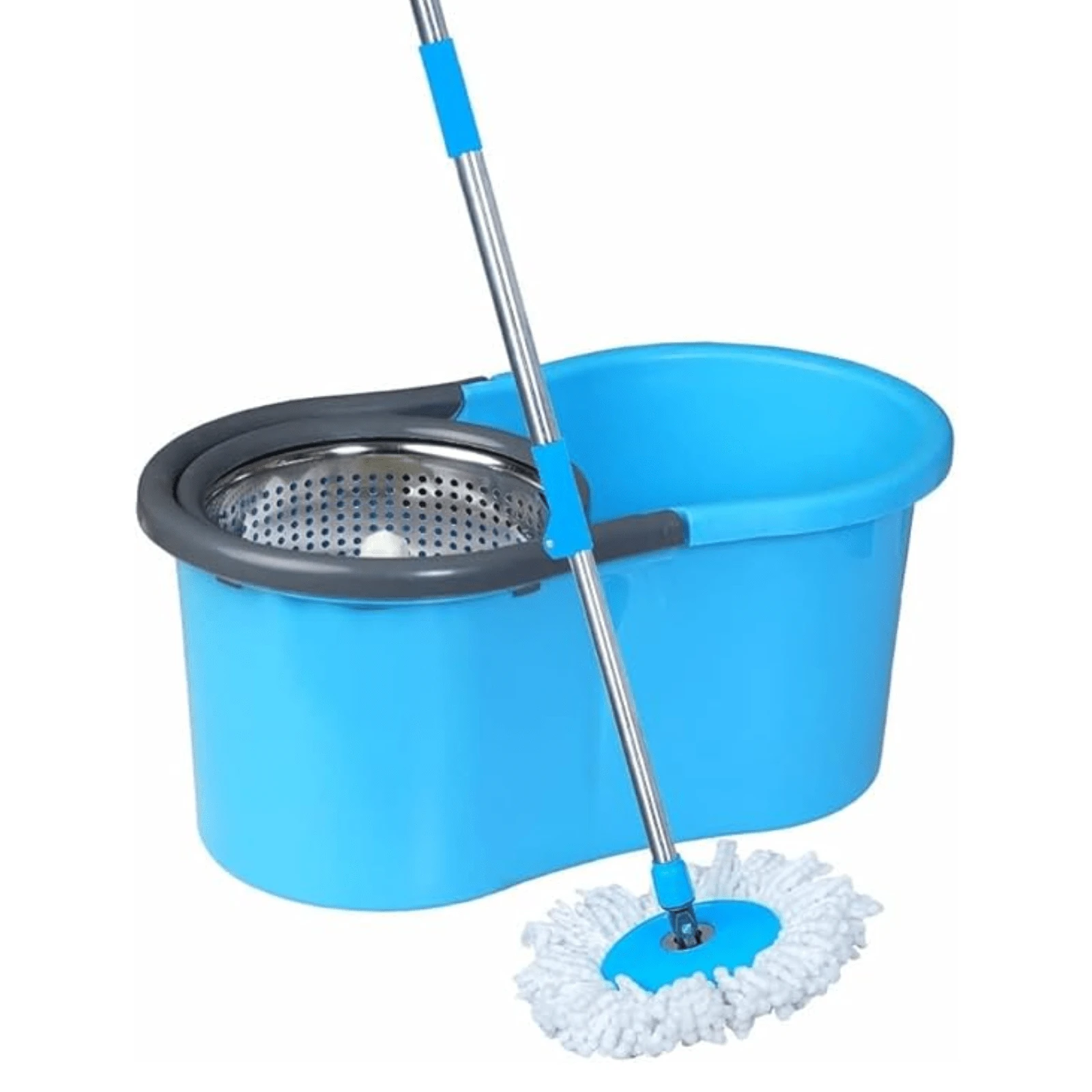 360° Rotating Cleaning Mop, 8-Liter Bucket, 110cm Stainless Steel Mop ...