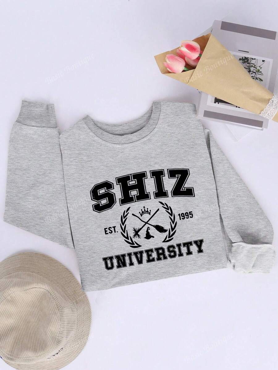 Women Letter Printed Sweatshirt 1995 Shiz University Wicked Sweatshirt ...