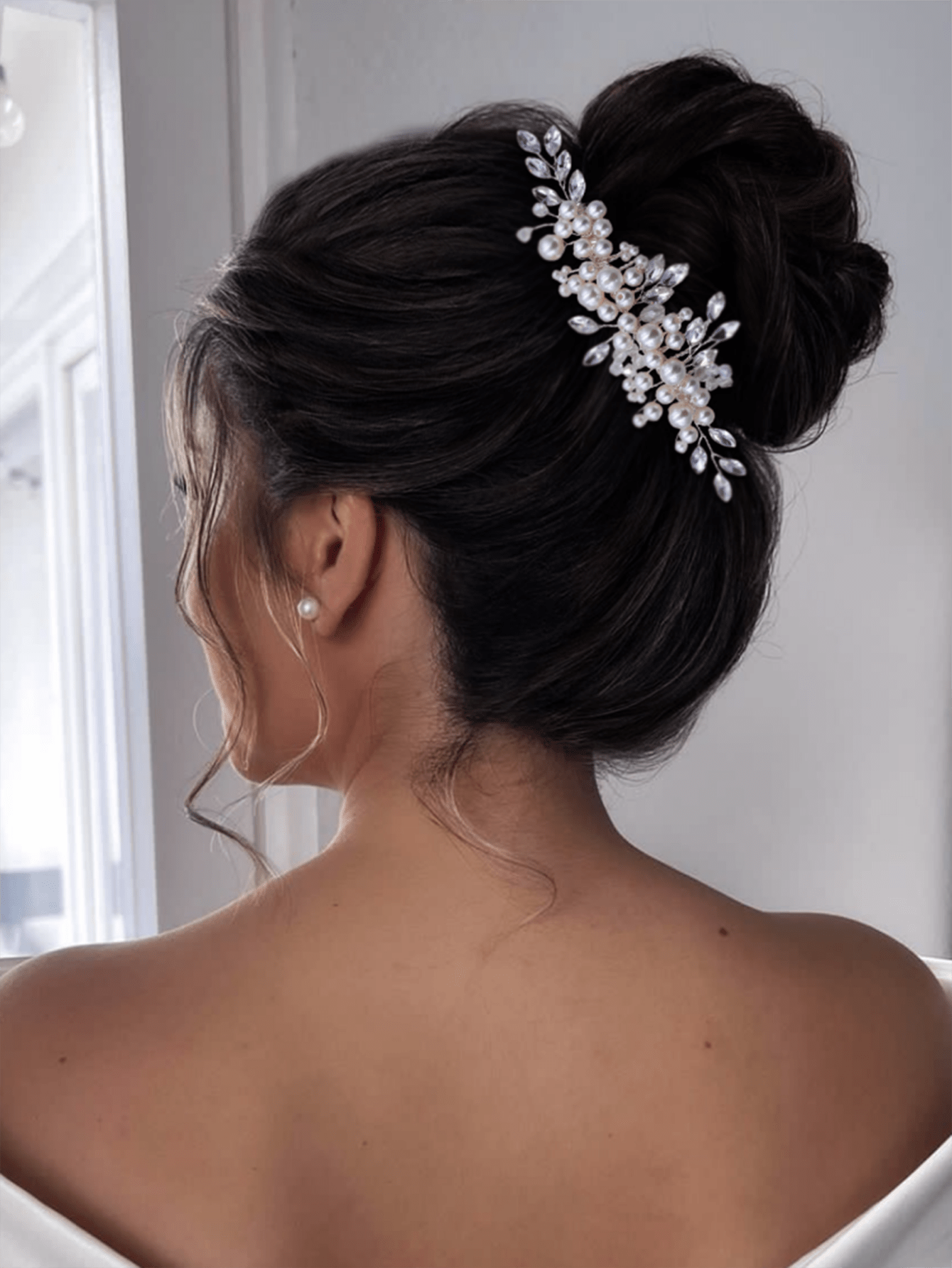 Handmade Elegant Pearl & Crystal Bride Hair Comb, Women's Wedding Hair ...